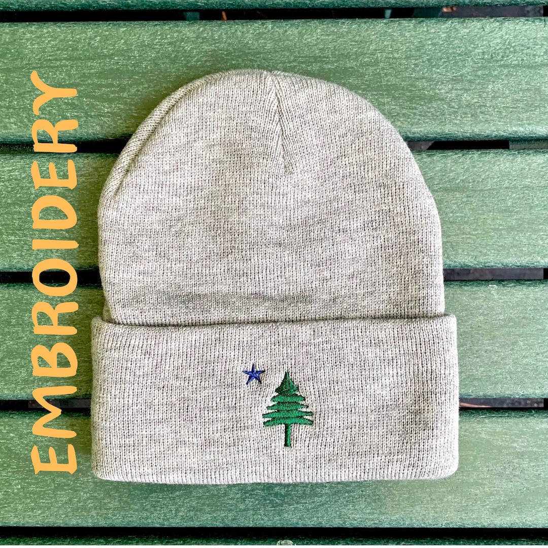 Maine Flag Cuffed Beanie, Maine Beanie,original Maine Flag, Maine 1901 ...