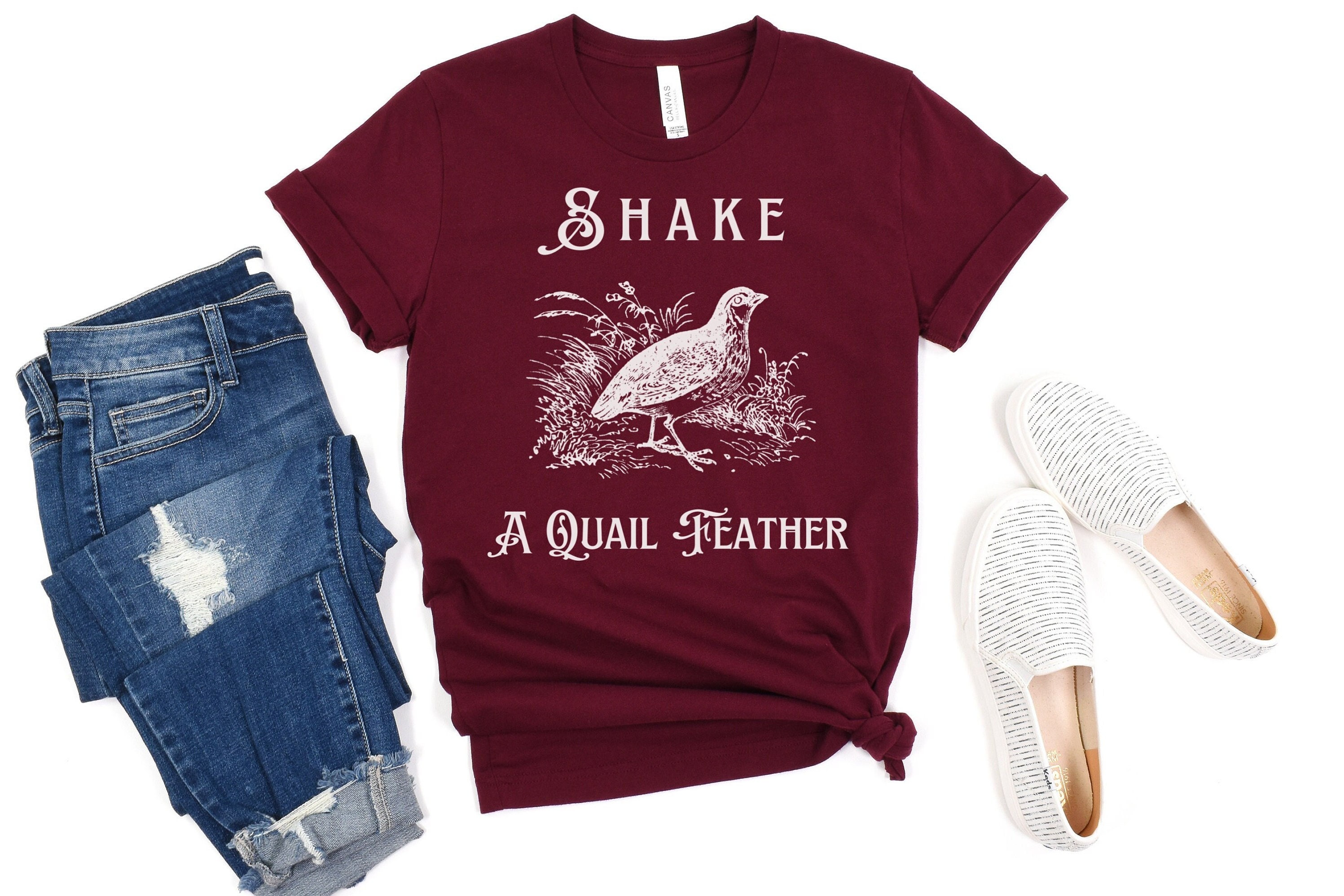 Feathered Chuckles, Funny Quail T-shirt - Jumbo Coturnix Quail With the ...