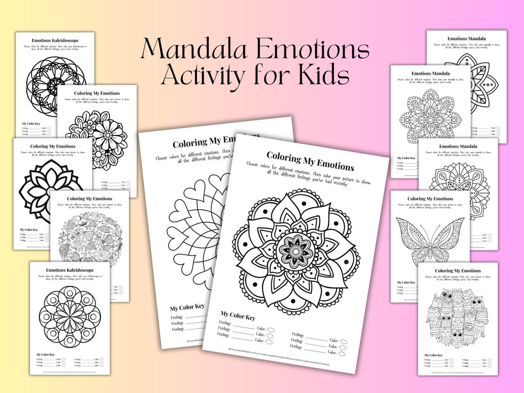 Mandala Emotions Activity: Printable Coloring Worksheet for Kids (SEL ...