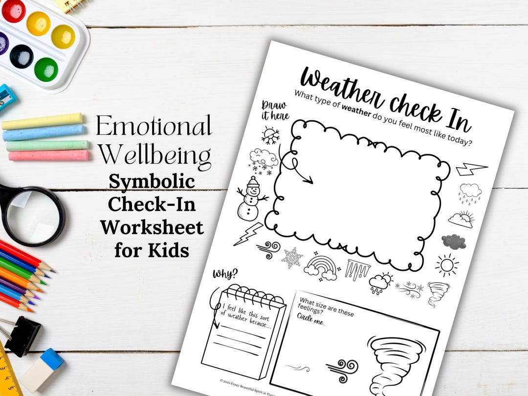 Weather Emotions Check-in Worksheet: Kids' SEL Activity (PDF Download ...