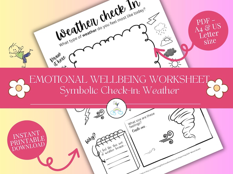 Weather Emotions Check-in Worksheet: Kids' SEL Activity (PDF Download ...
