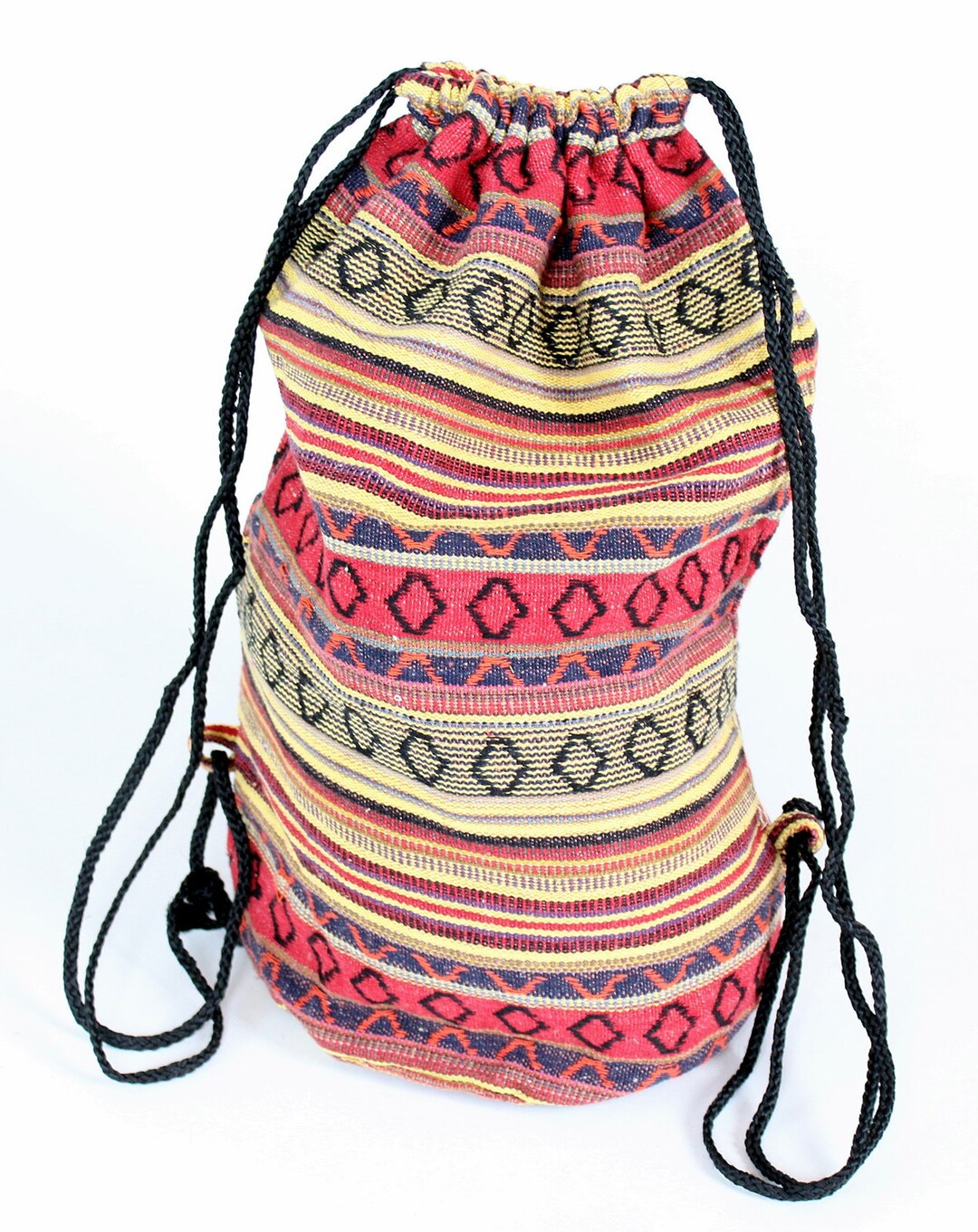 Baggy Backpack Backpack Handmade 100% Cotton Round Bottom India No.3 - Etsy