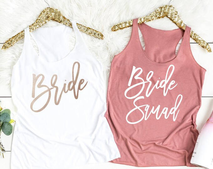 Bachelorette Party Tanks Bride Squad Tanks Bridesmaid Tanks