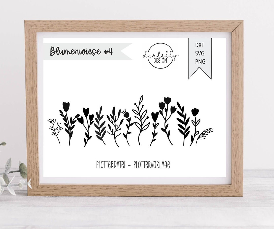 Flower Meadow #4 - a Plotter File Plotter Template for Easter Spring Summer Celebrations Plot ...