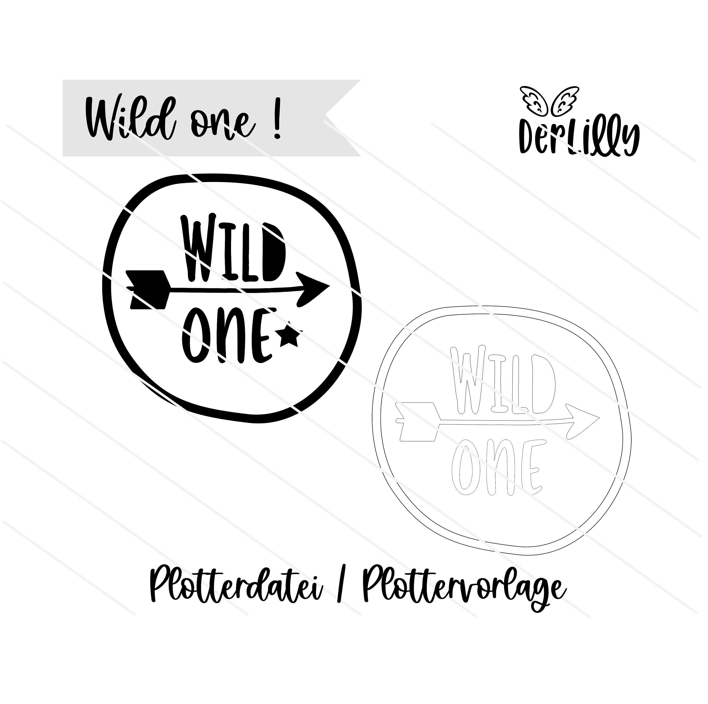 Wild One Plotter File Plotter Template for Wild Boys and Girls Cutting Template Dxf Svg Png - Etsy