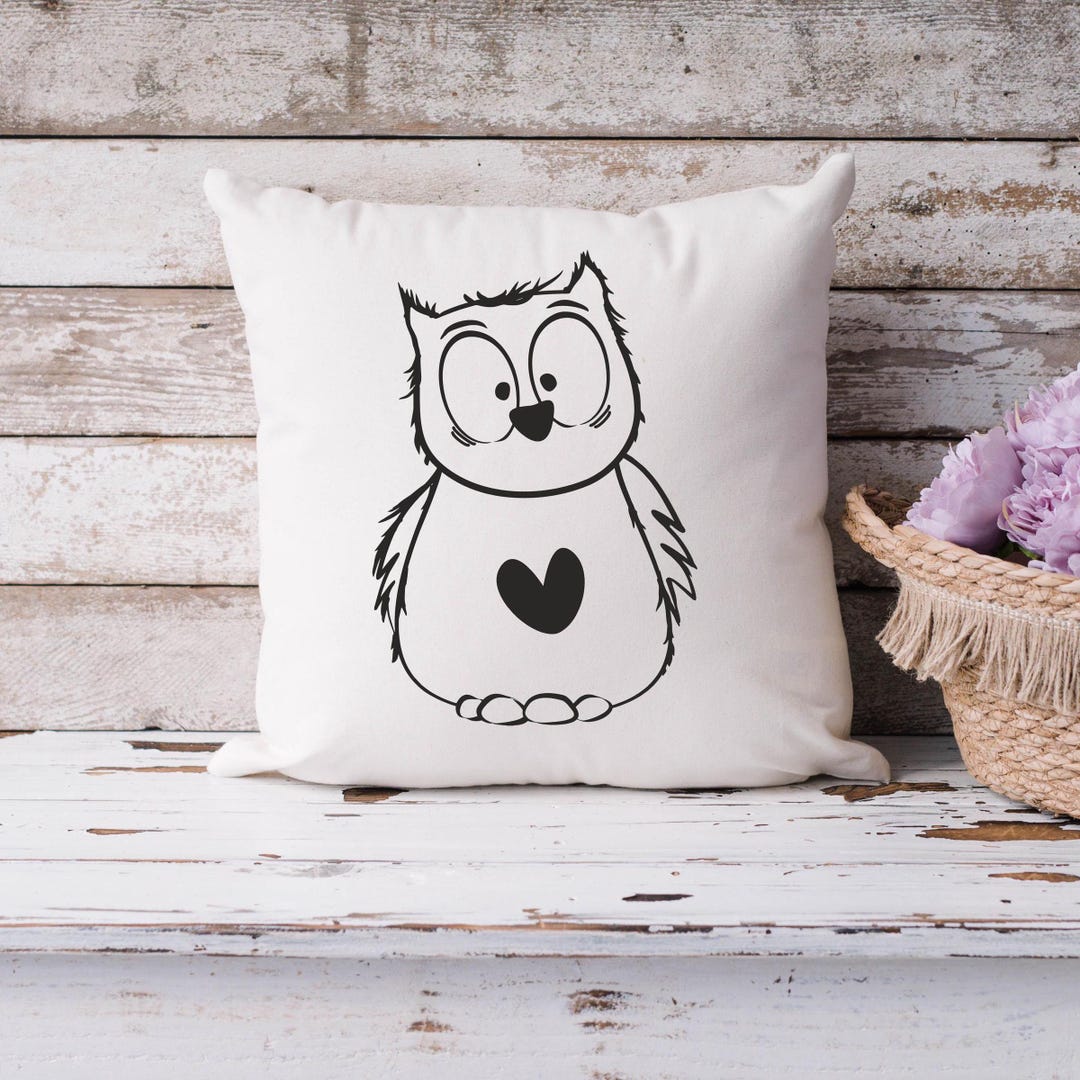 Plotter File Elliuhu/an Owl Elli With a Heart/plotter Template/owls ...