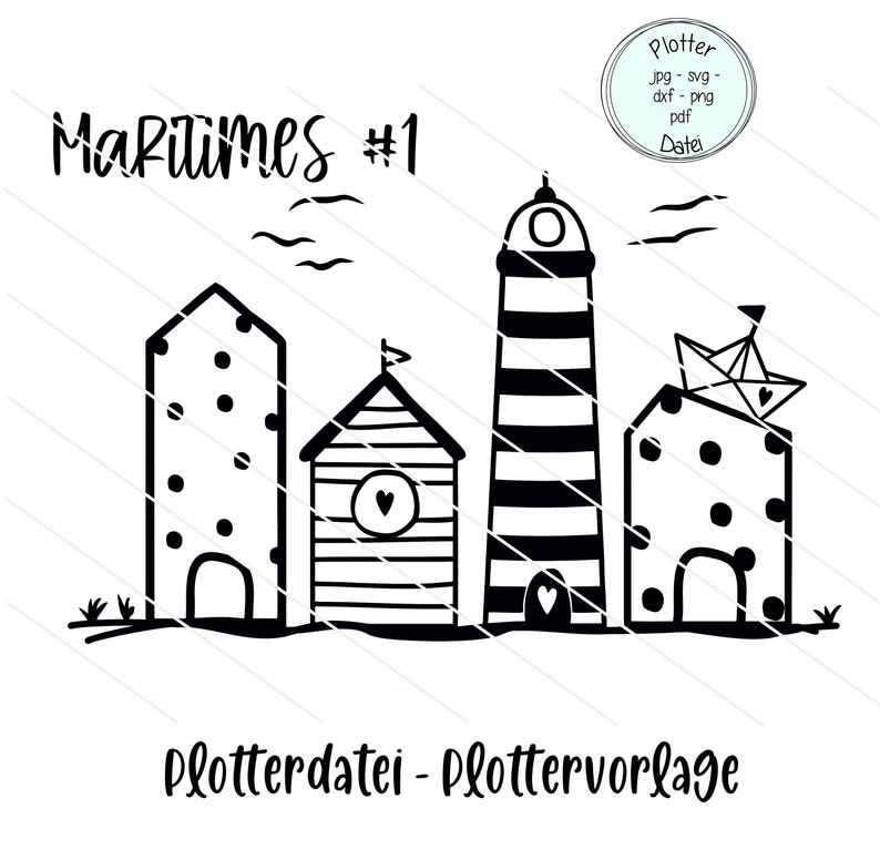 Maritimes #1 eine maritime & sommerliche Plotterdatei Plottervorlage png, svg, dxf - Etsy.de