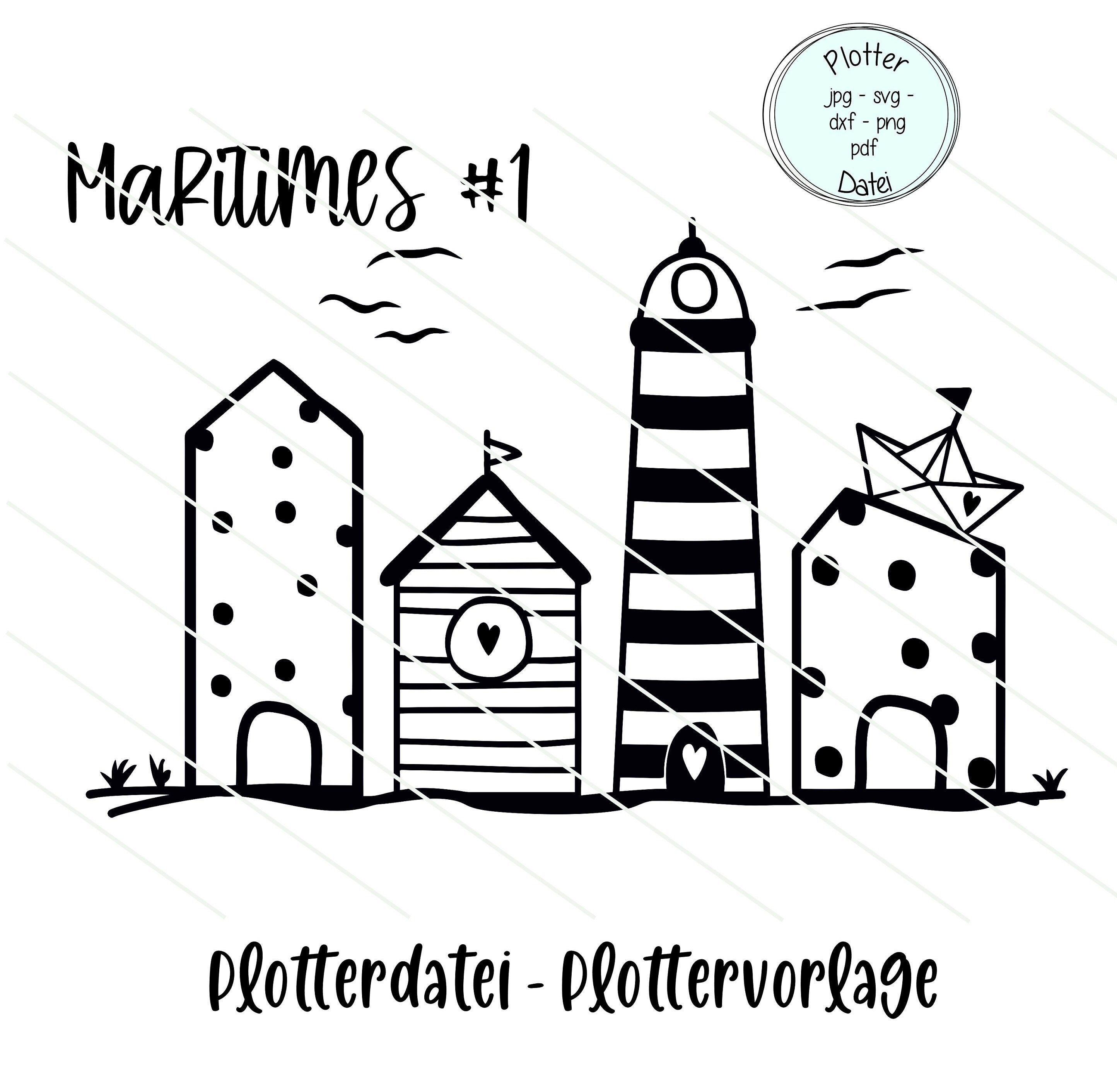 Maritimes #1 eine maritime & sommerliche Plotterdatei Plottervorlage png, svg, dxf - Etsy.de