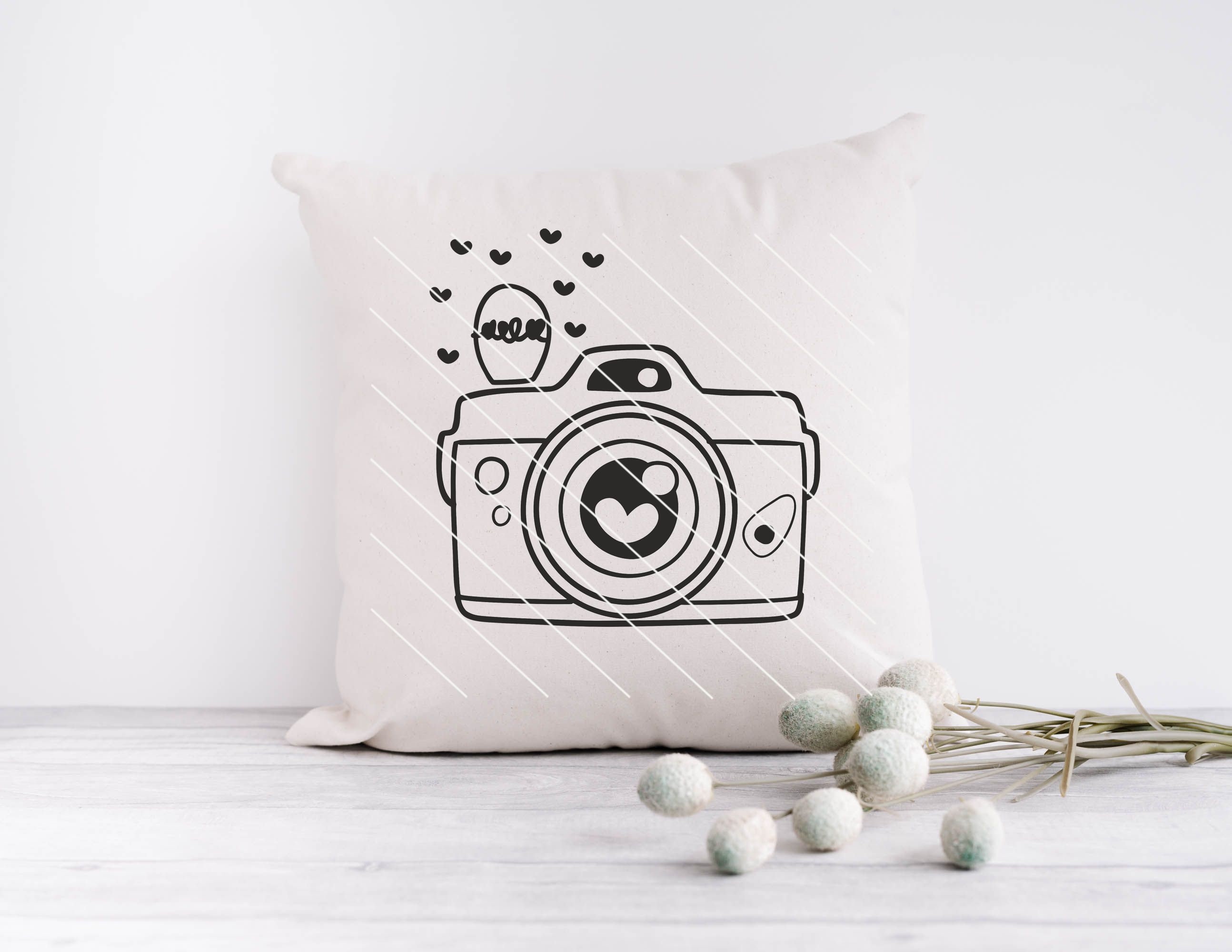 Hej Love Plotter File Plotter Template With Camera and Hearts Warmly ...