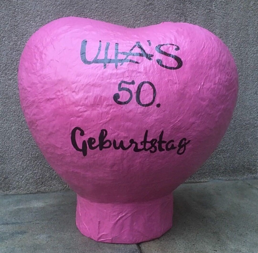 Heart XXL Pink Letter Box 50th Birthday Card Box Envelope Box Box for ...