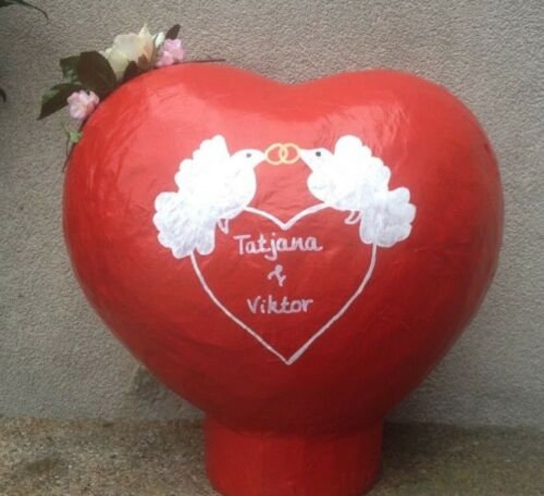 Heart XXL Wedding Mail Letter Box Card Box Envelope Box Money Gifts ...