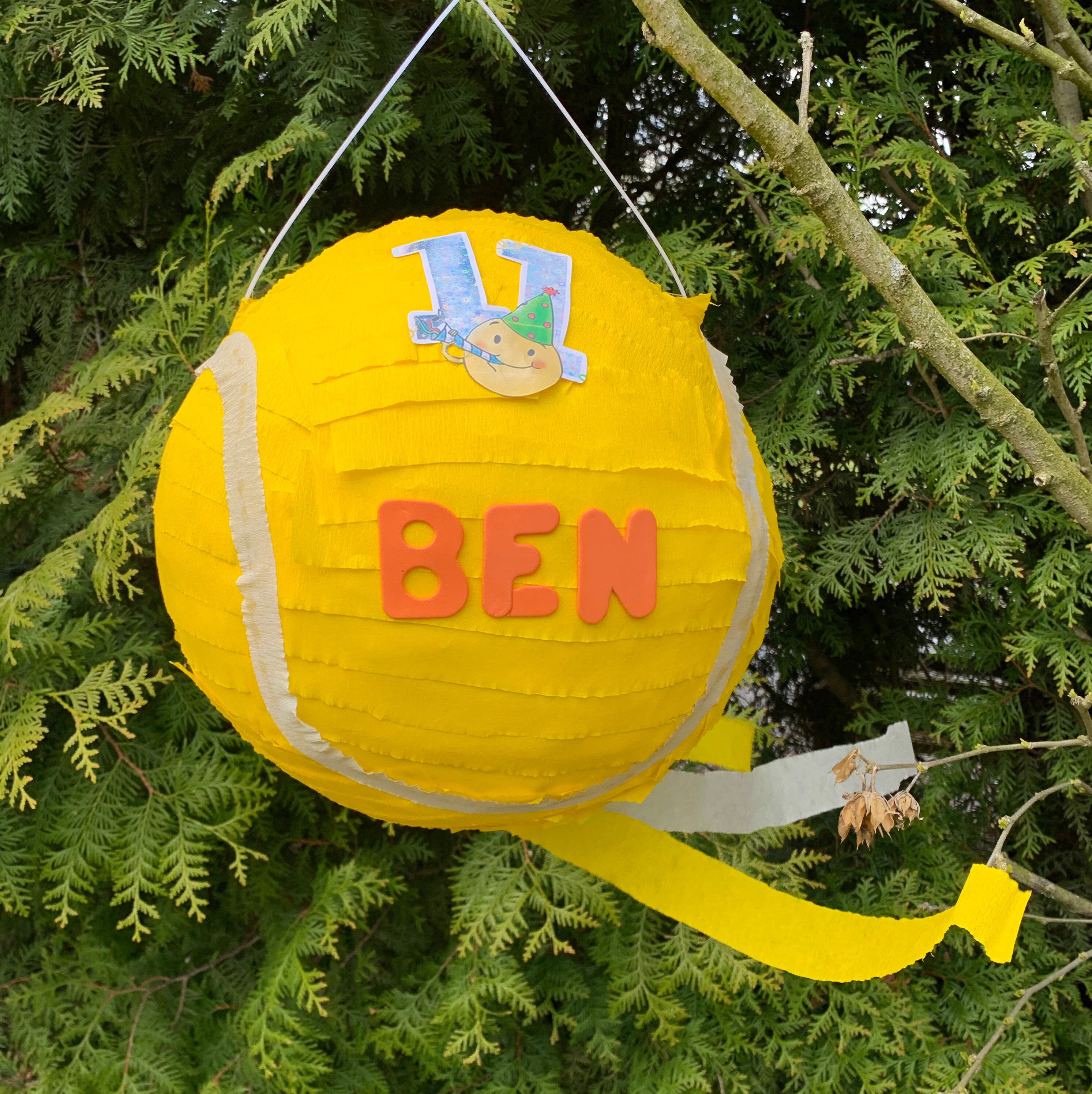 Pinata Tennis Ball XXL Pullpinata Birthday Pinata U: 85 Cm - Etsy UK