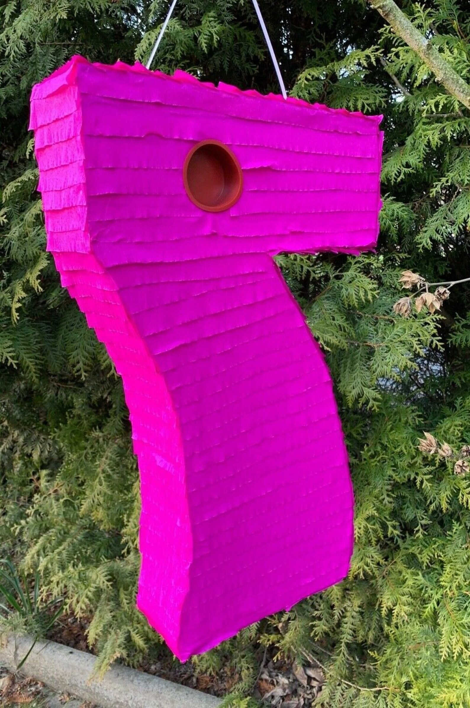 Pinata number 7 in pink gift 7th birthday children's | Etsy