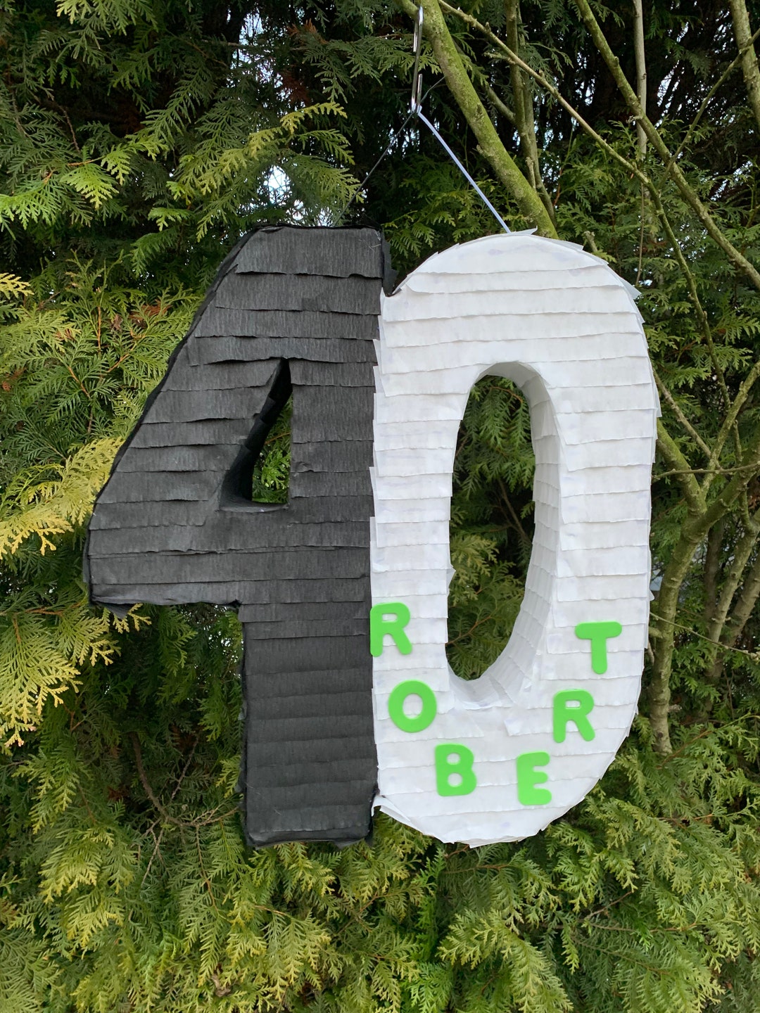 Piñata 40 números negro blanco dinero regalo caja de regalo caja de ...