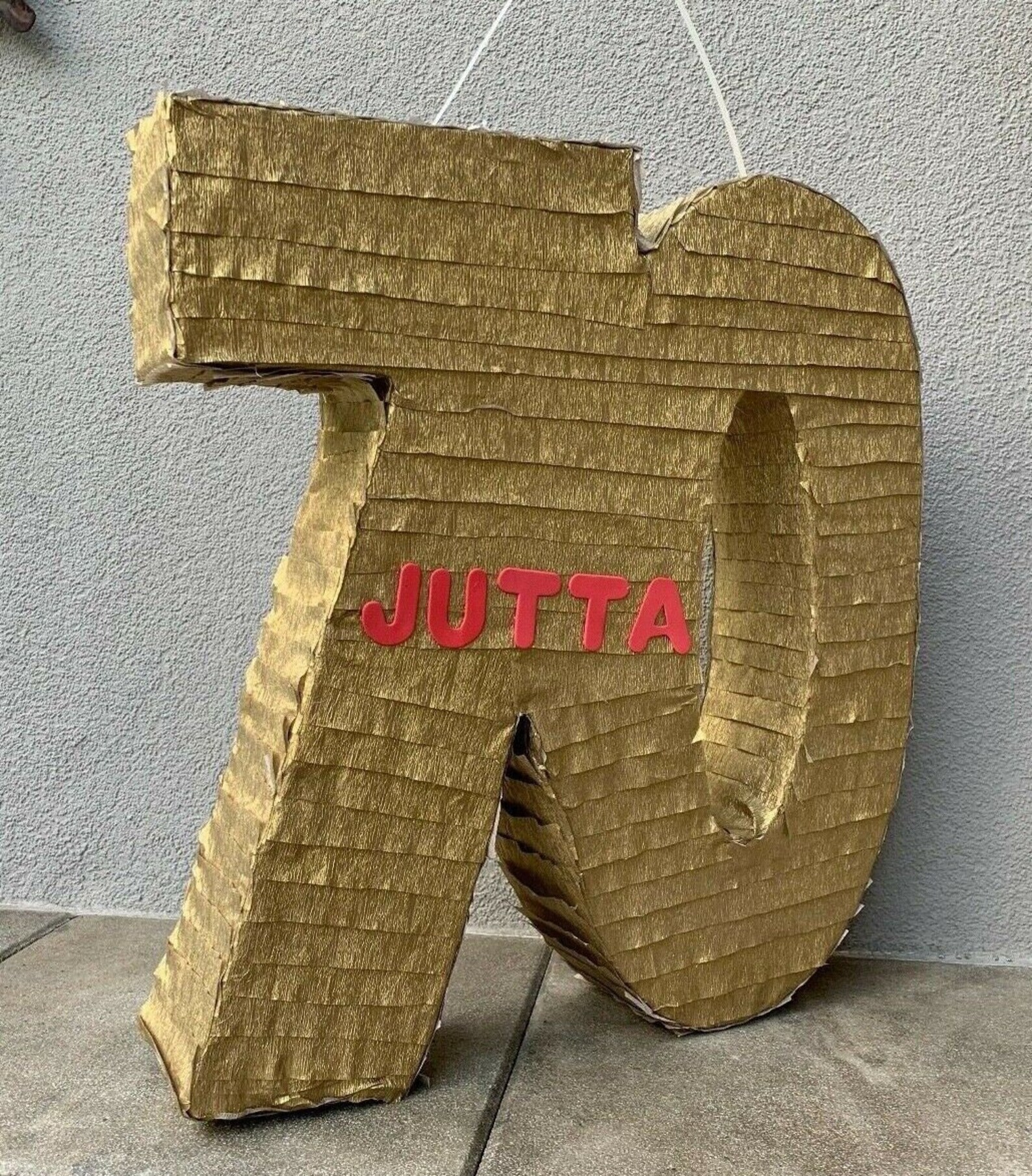 Pinata number 70 in gold gift birthday money gift fillbox box | Etsy