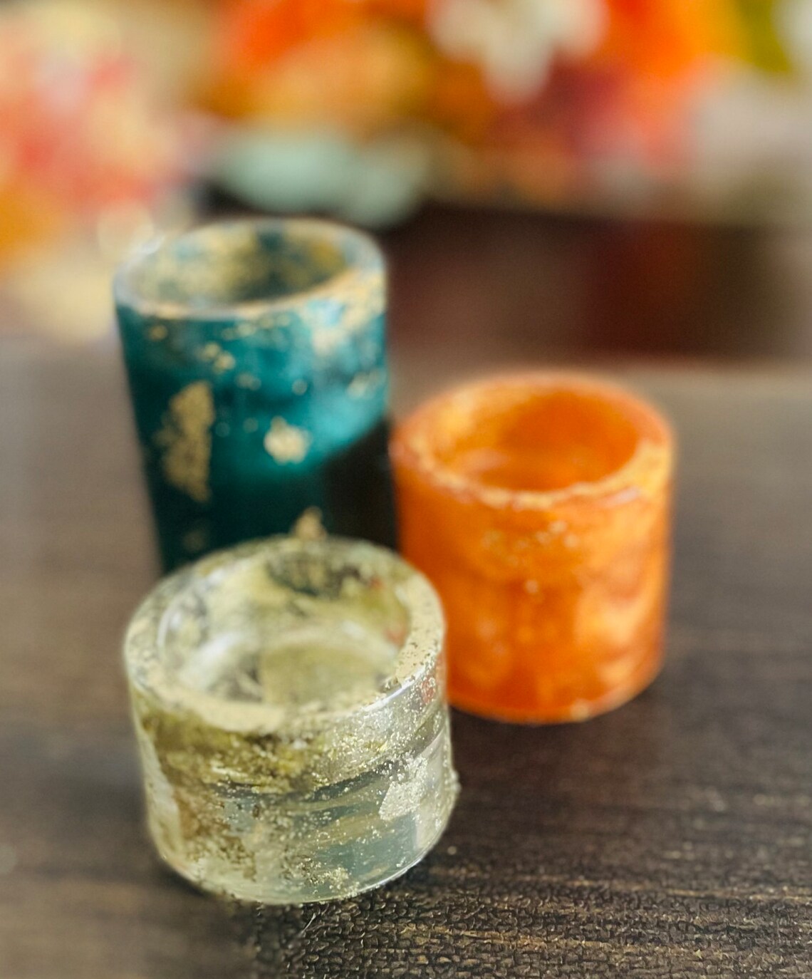 Resin Tea-light Candle Holder, Fall Decoration Set of 3 - Etsy