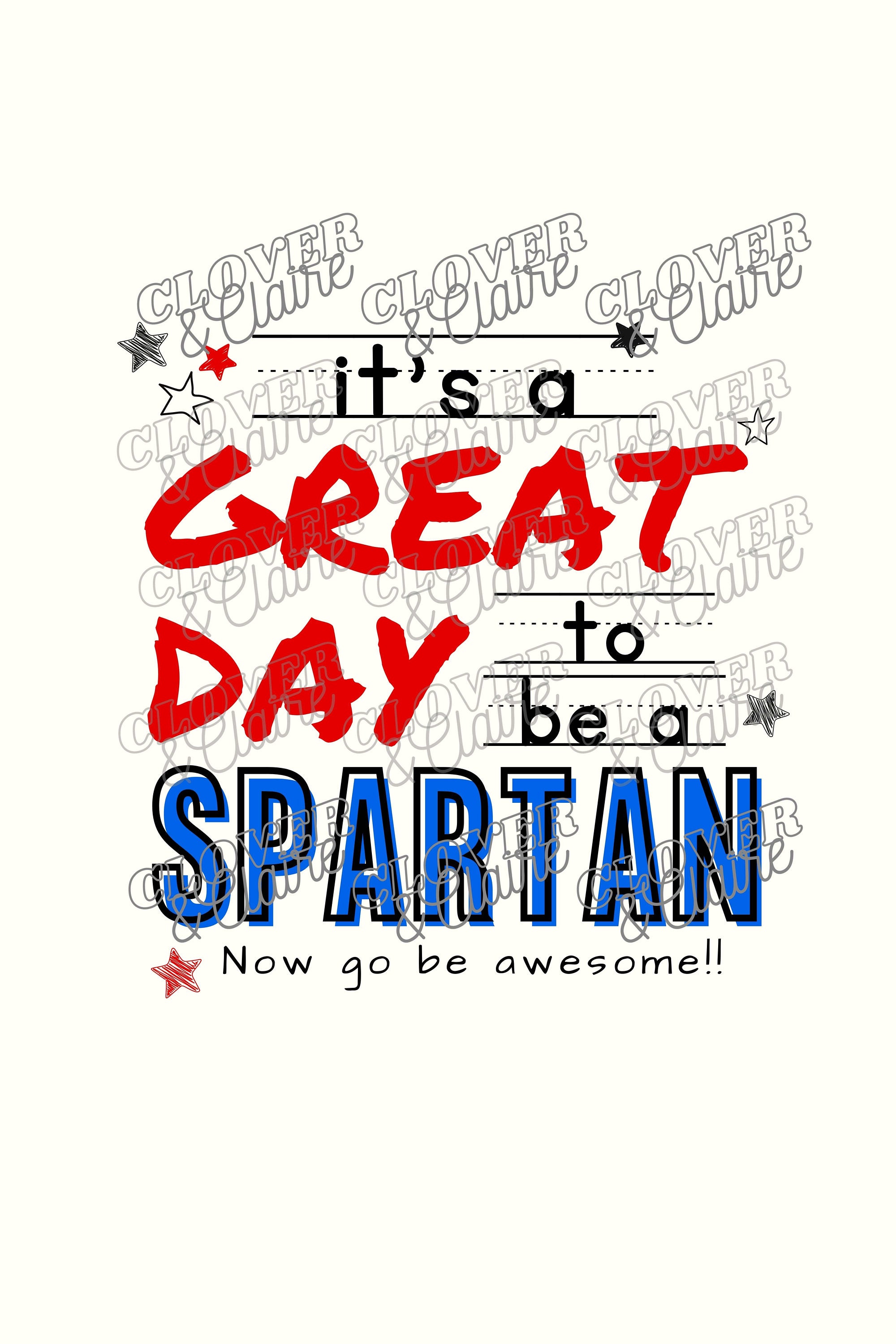 Great Day to Be a Spartan PNG - Clipart - Sublimation File - Instant ...