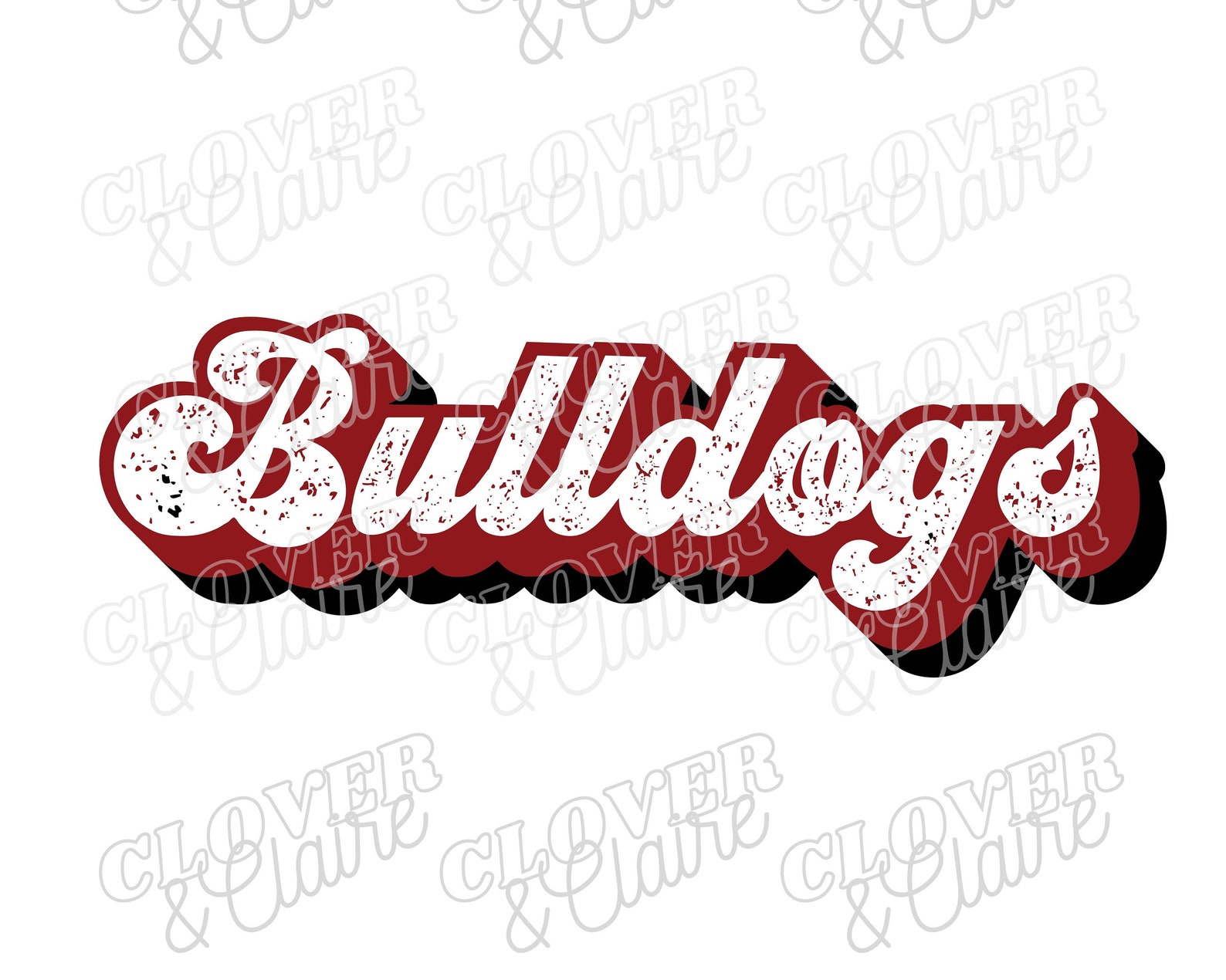 Retro Muldrow Bulldogs Digital PNG Image - Clipart - Sublimation File ...