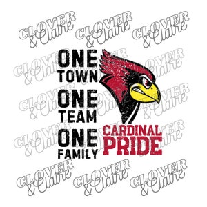 Verdigris Cardinals PNG – School Spirit Sublimation File (digital ...