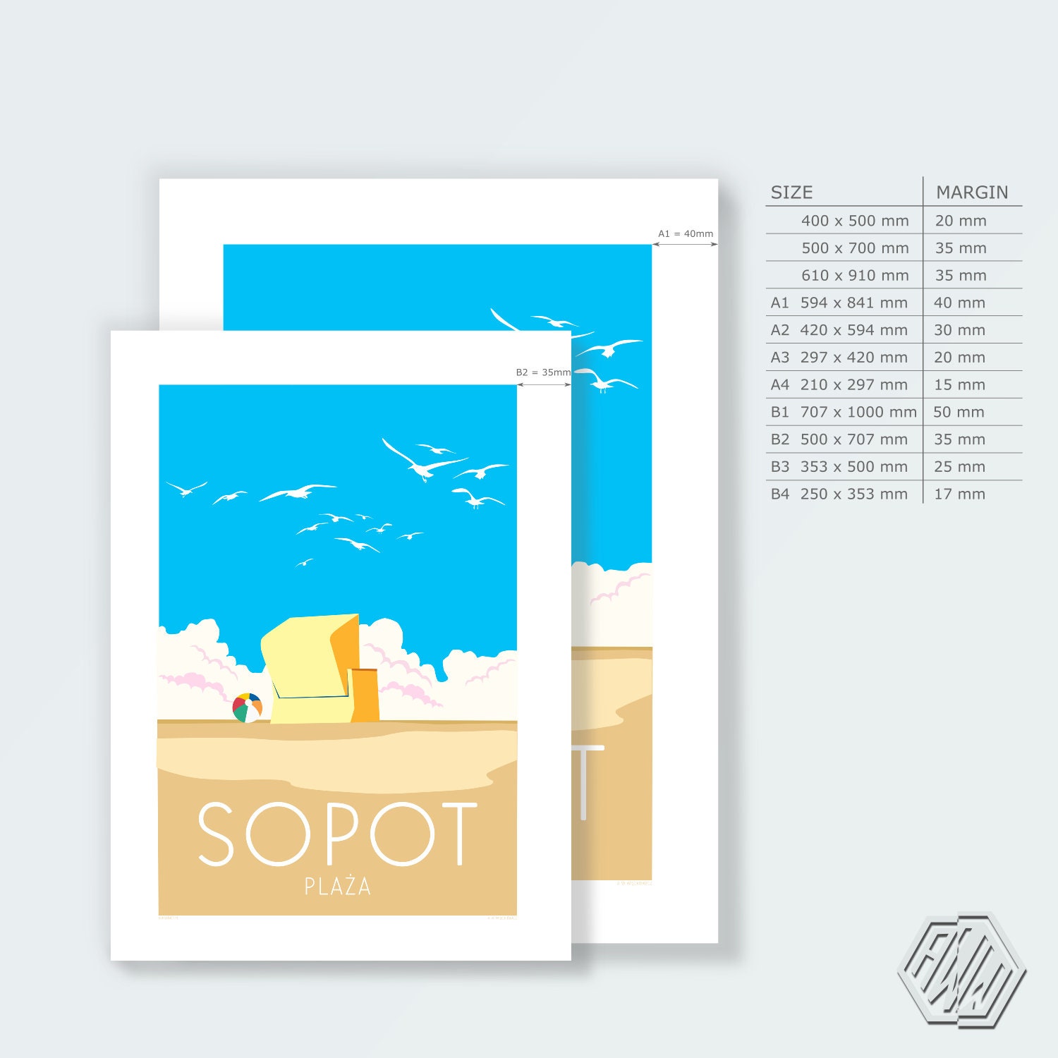 Baltic Sea Beach Print Baltic poster Travel Baltic | Etsy