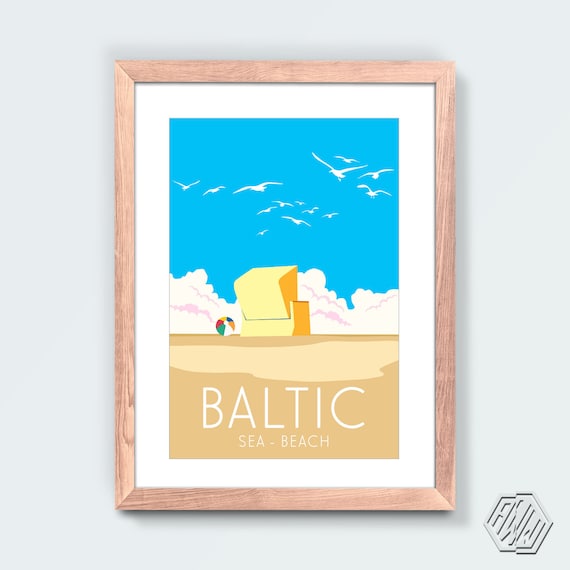 Baltic Sea Beach Print Baltic Poster Travel Baltic | Etsy