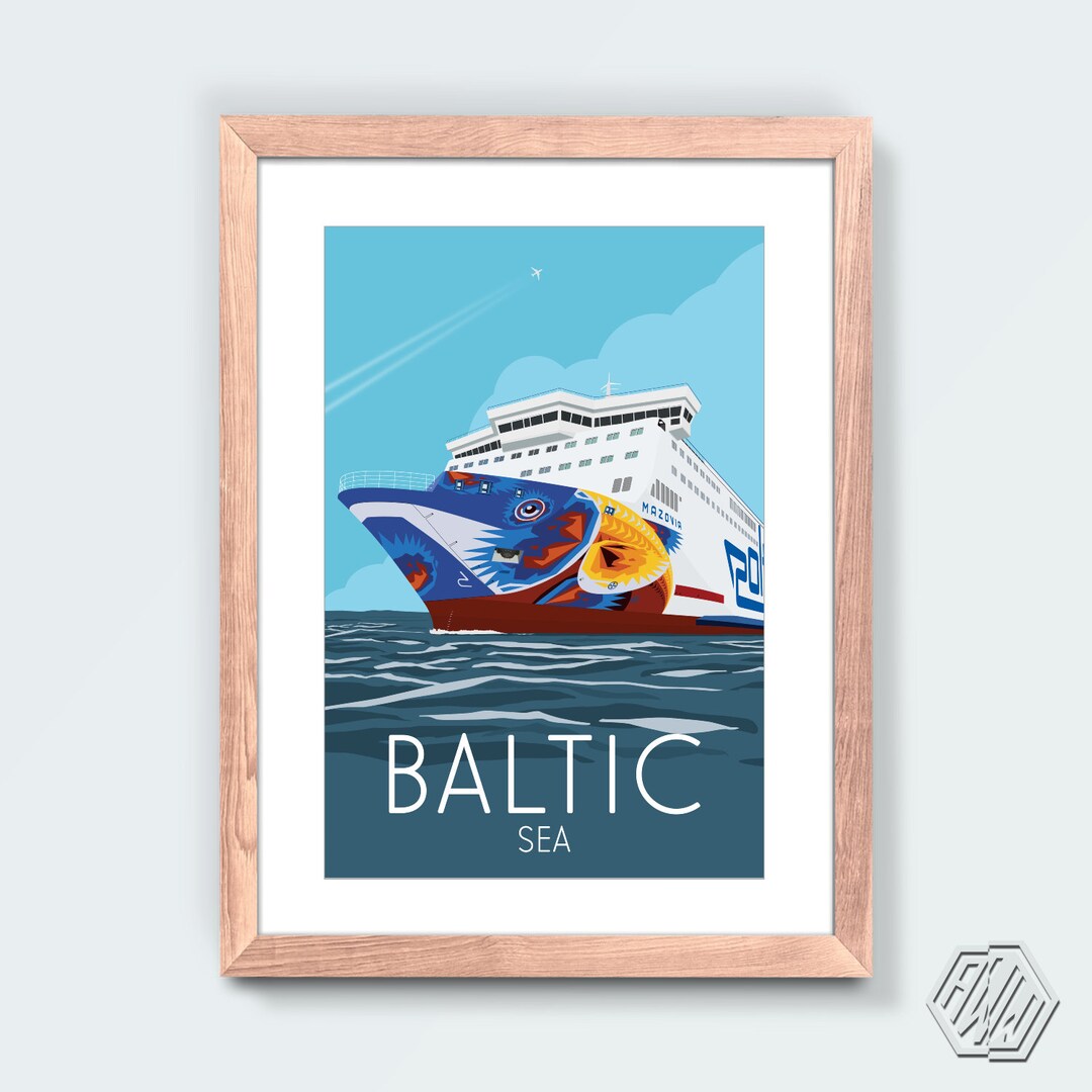 Baltic Sea Print Baltic Poster Travel Baltic Tall Ship - Etsy