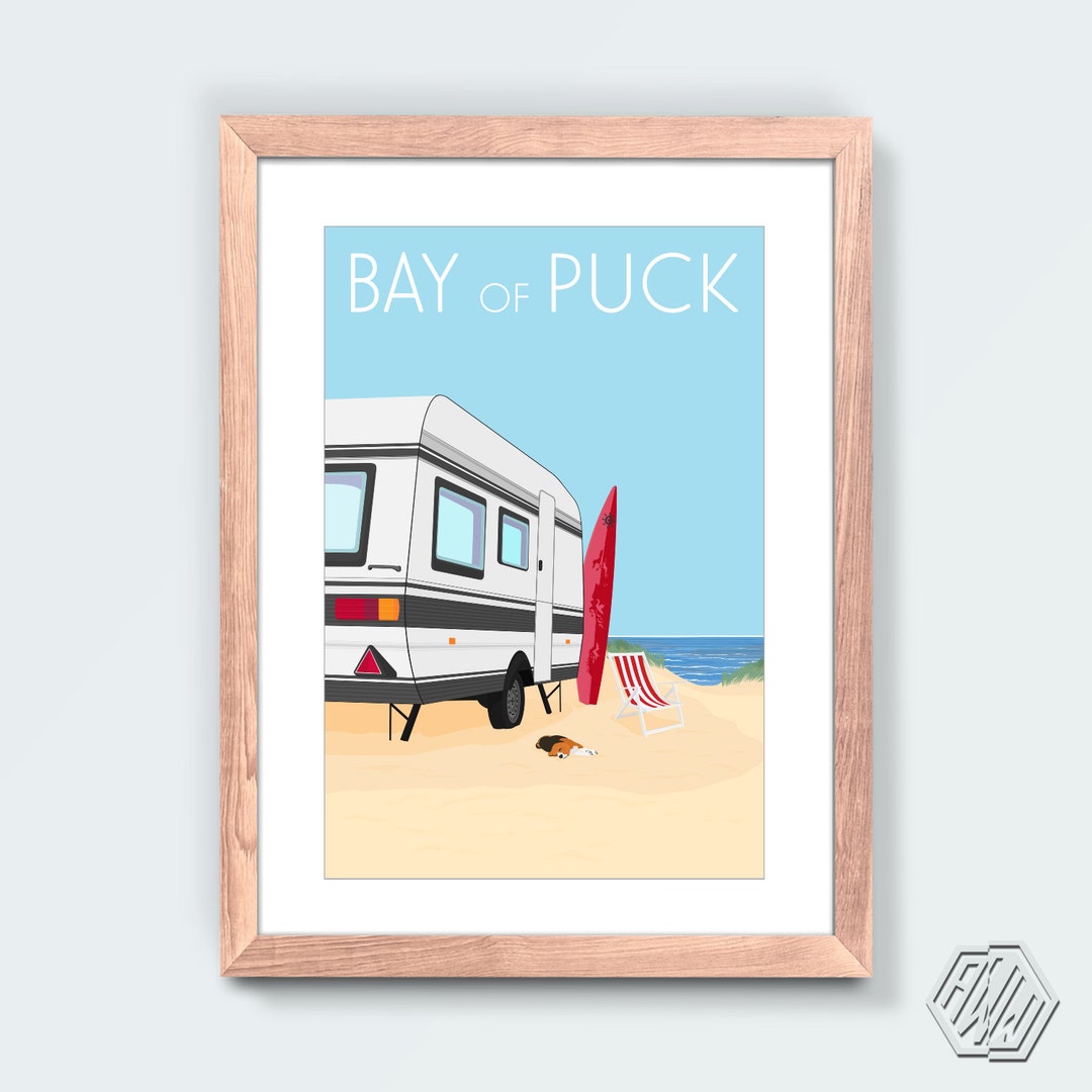 Bay of Puck Poster Travel Bay of Puck Caravan Baltic - Etsy