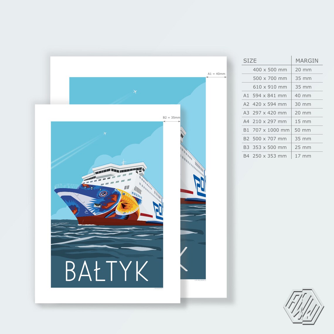 Ostsee Poster Baltic Sea Print Baltic Poster Travel - Etsy