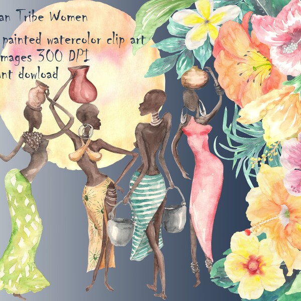 African Tribe Clipart - Etsy