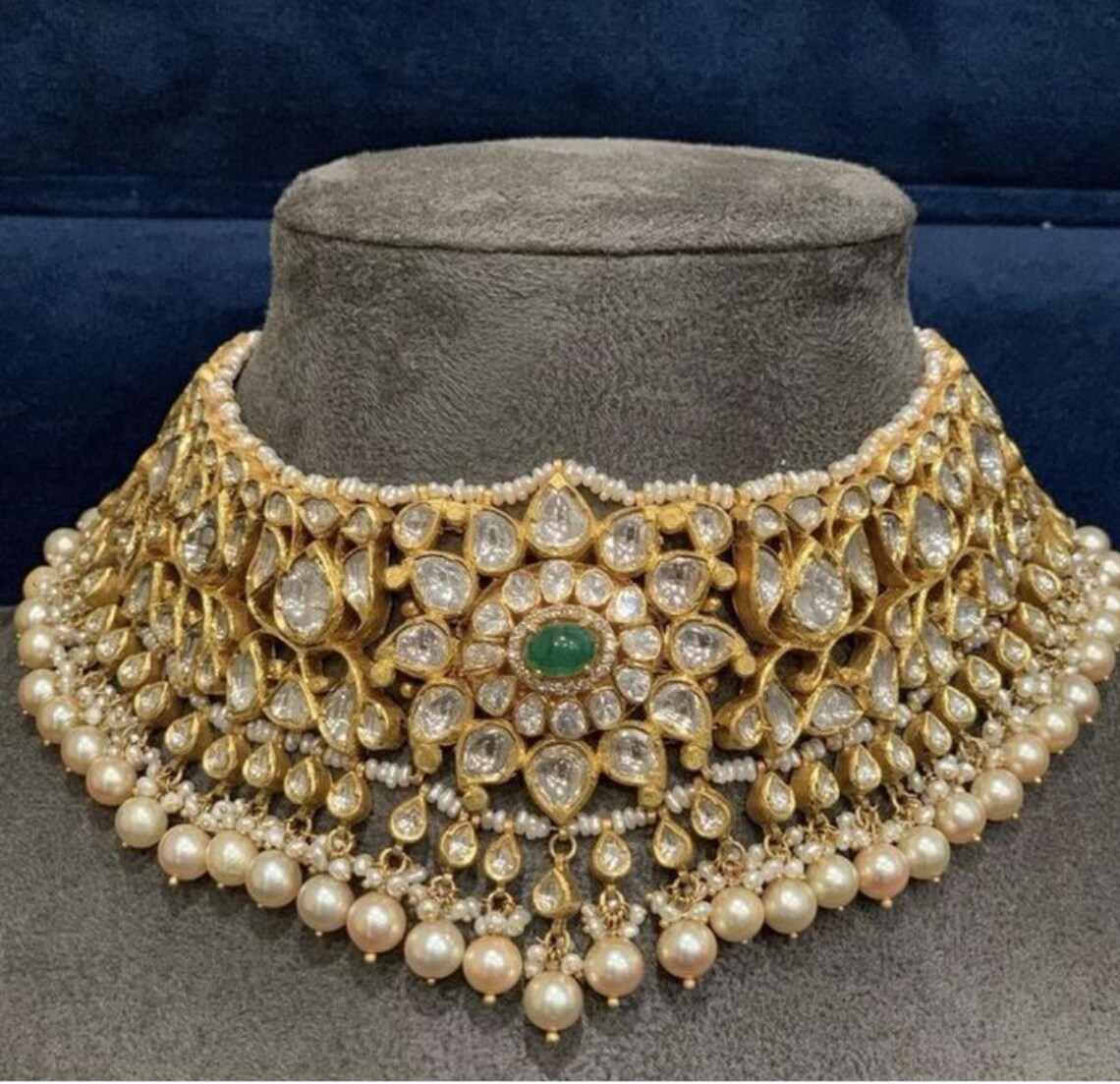 Veroniq Trends-deepika Style Bridal Choker Necklace in Handmade Kundan ...