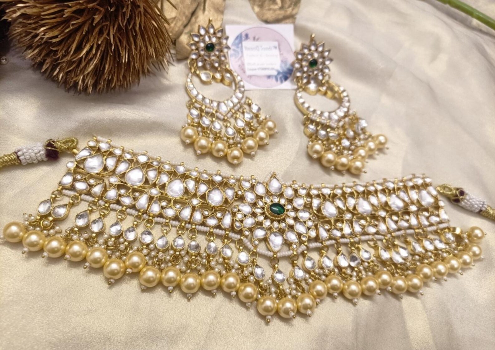 Veroniq Trends-deepika Style Bridal Choker Necklace in Handmade Kundan ...