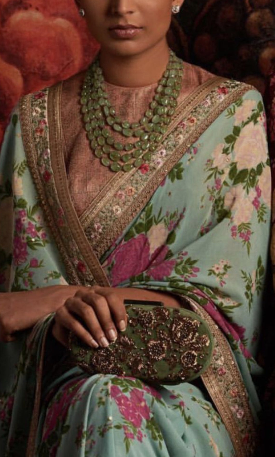 Buy Veroniq Trends-multistrand Aventurine Beaded Necklace With Ruby ...