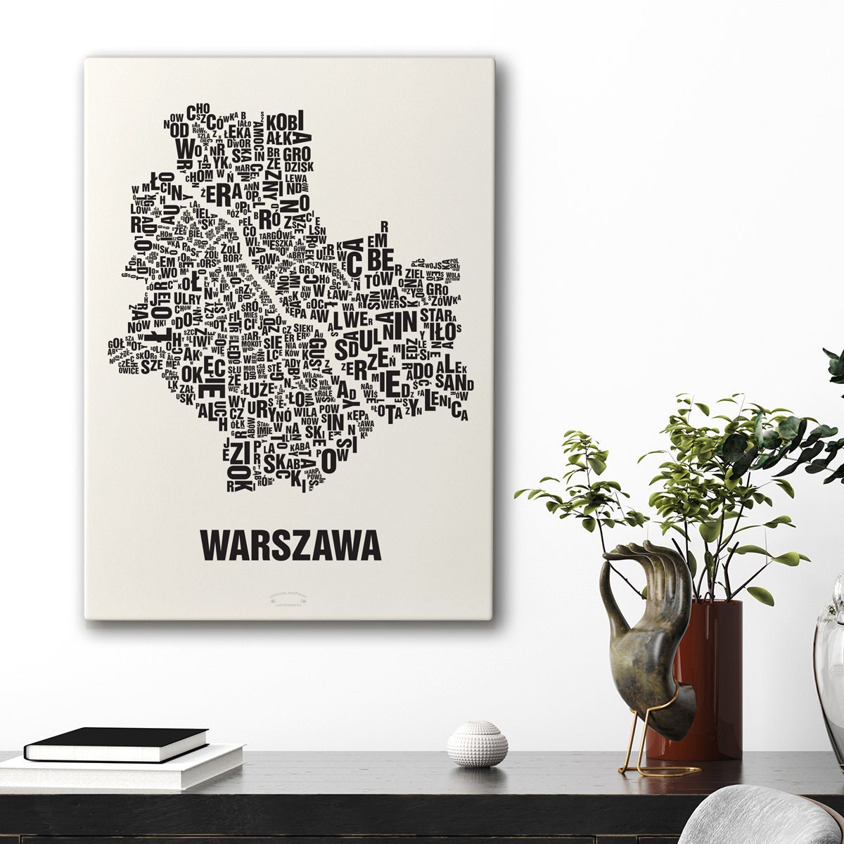 WARSAW Warszawa Letter Location Screen Printing Poster Typography, Typo ...