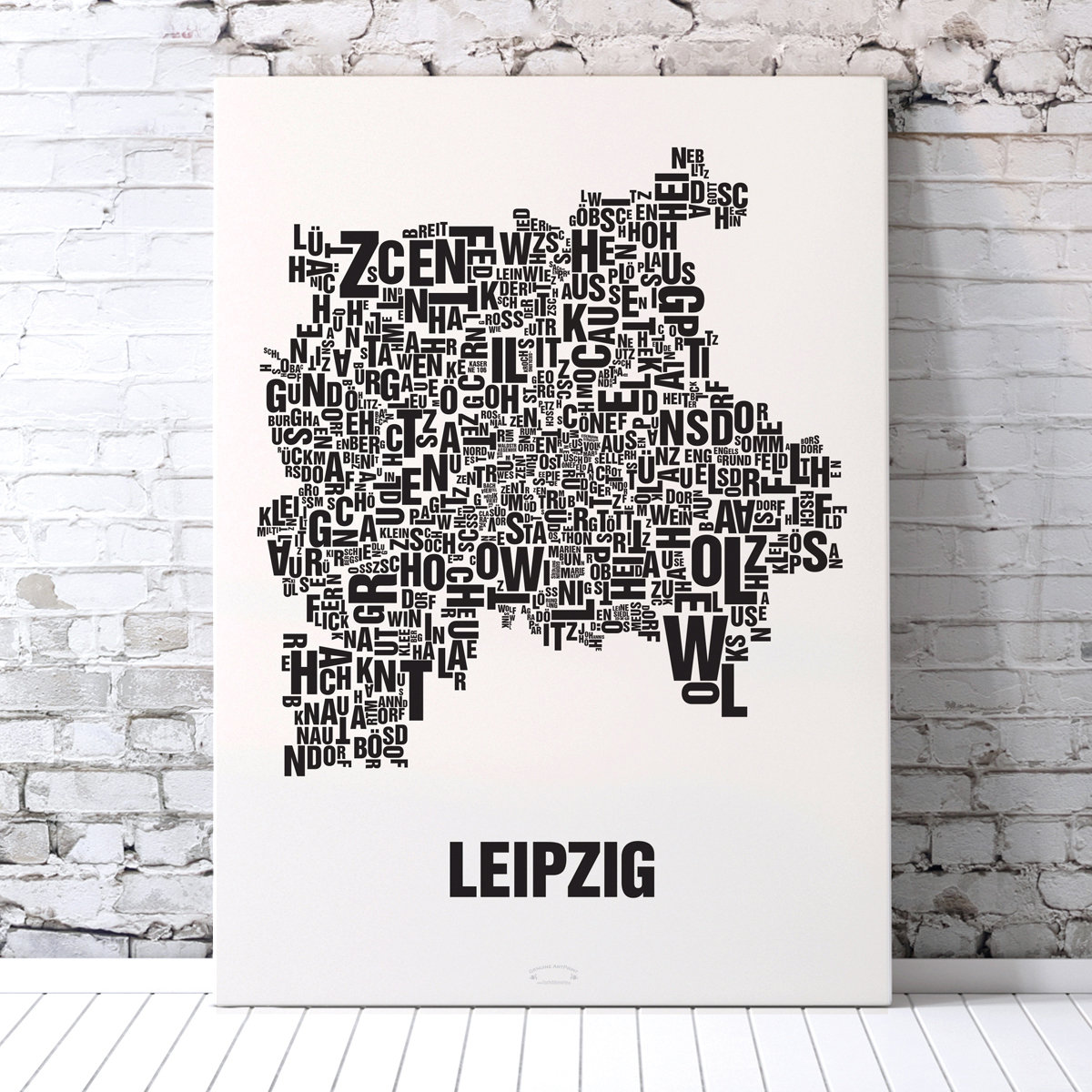 LEIPZIG Letter Location Screen Printing Poster Typography, Typo City ...