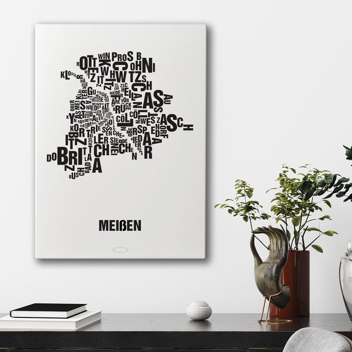 MEISSEN Letter Location Screen Printing Poster Typography, Typo City ...