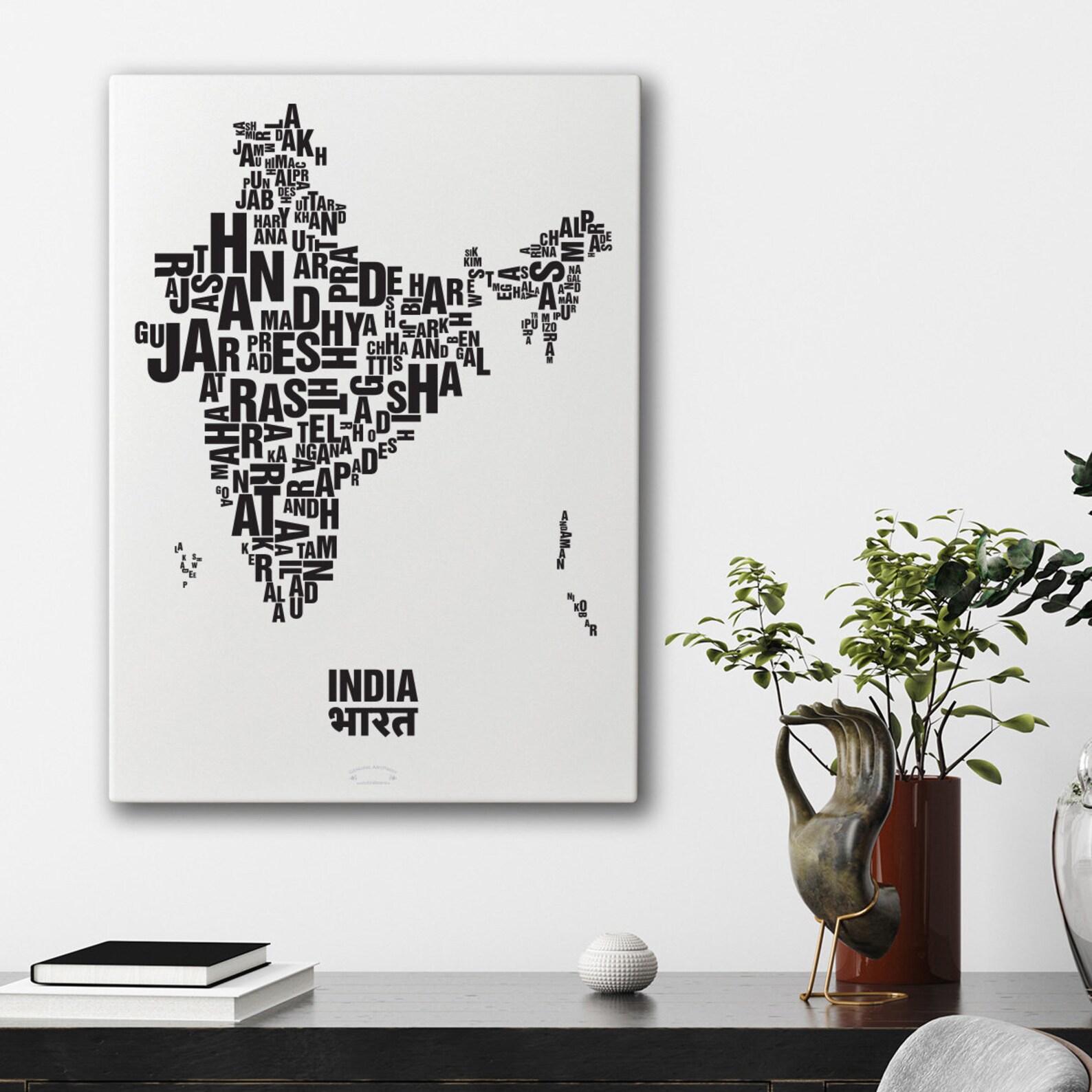 INDIA INDIA Letter Location Screen Print Poster Typography, Typo City ...
