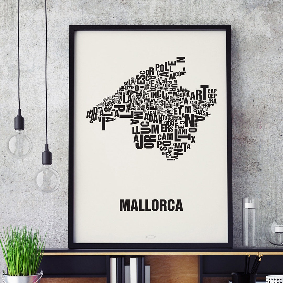 MALLORCA Letter Location Screen Printing Poster Typography, Typo City ...