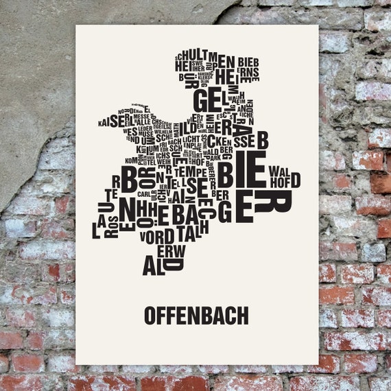 Screenprints Cities Pictures Typo City Map Neighborhoods Graphic ...