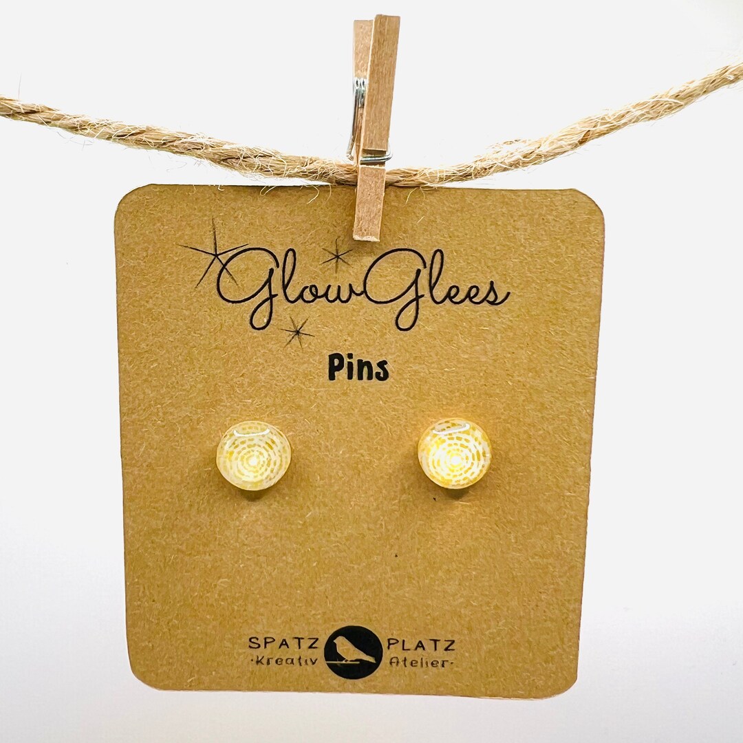 Golden Circle Pins Stud Earrings - Etsy