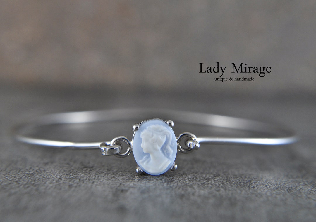 925 Silver Bangle - Lady Cameo - Gemme - Elegant and Feminine - Vintage ...