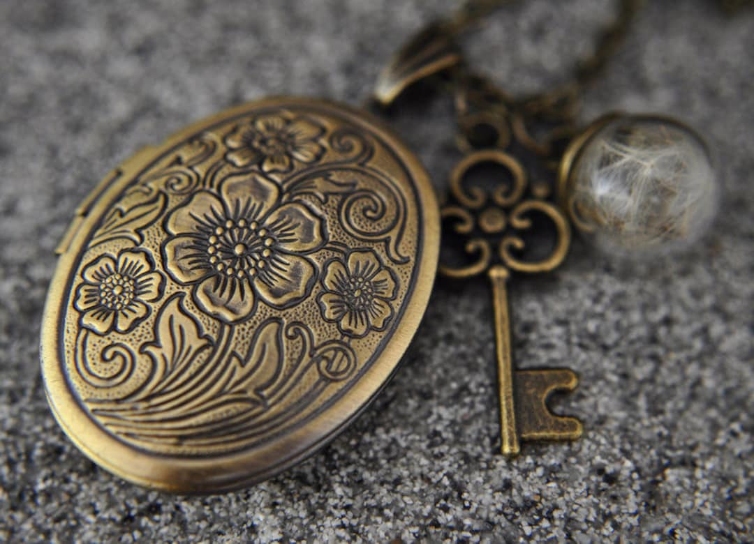 Real Dandelion" Locket Necklace - Etsy