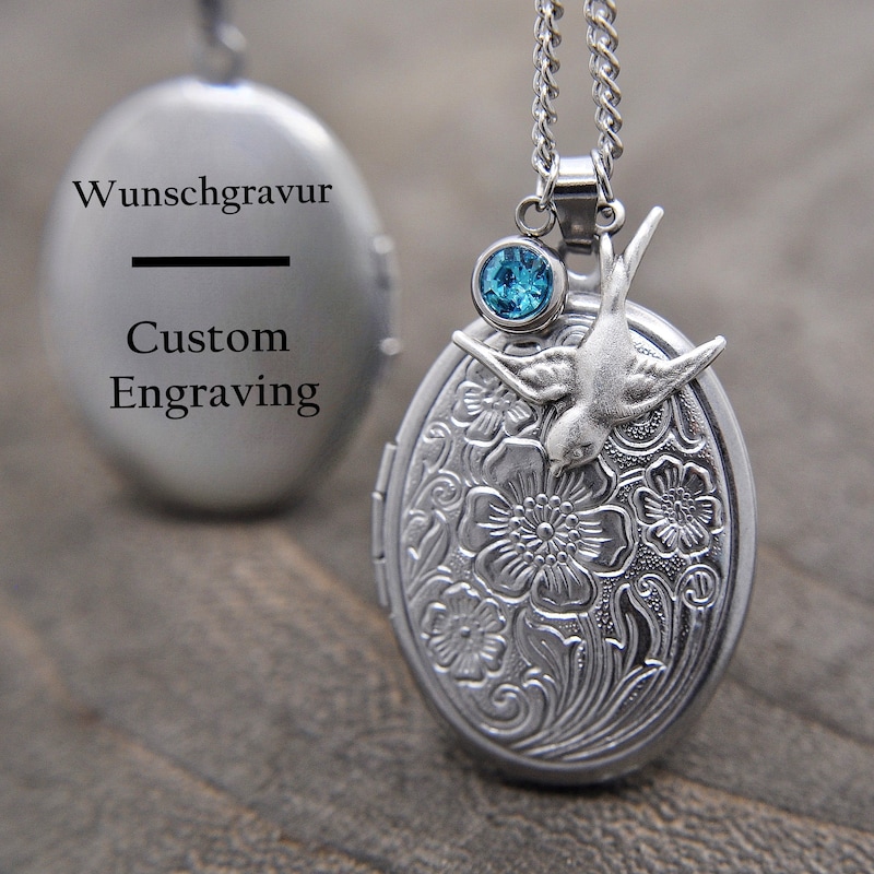 Birthstone Locket - Etsy