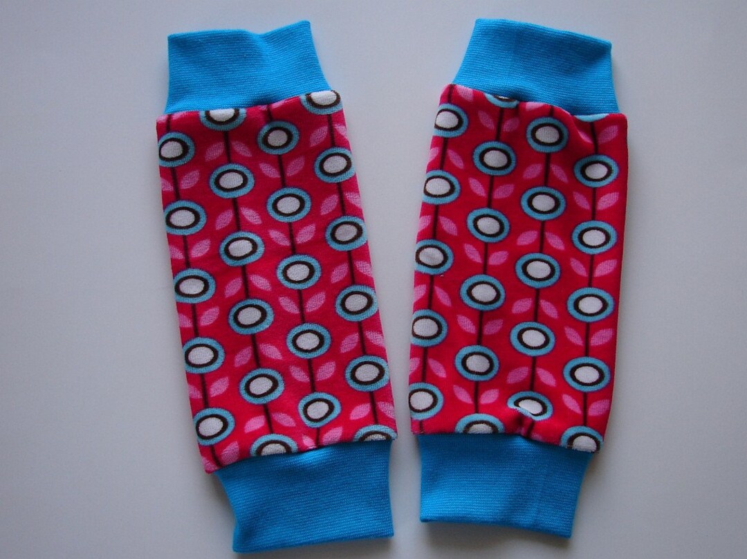 Stulpen/babylegs Nicky Daisy Pink Turquoise - Etsy