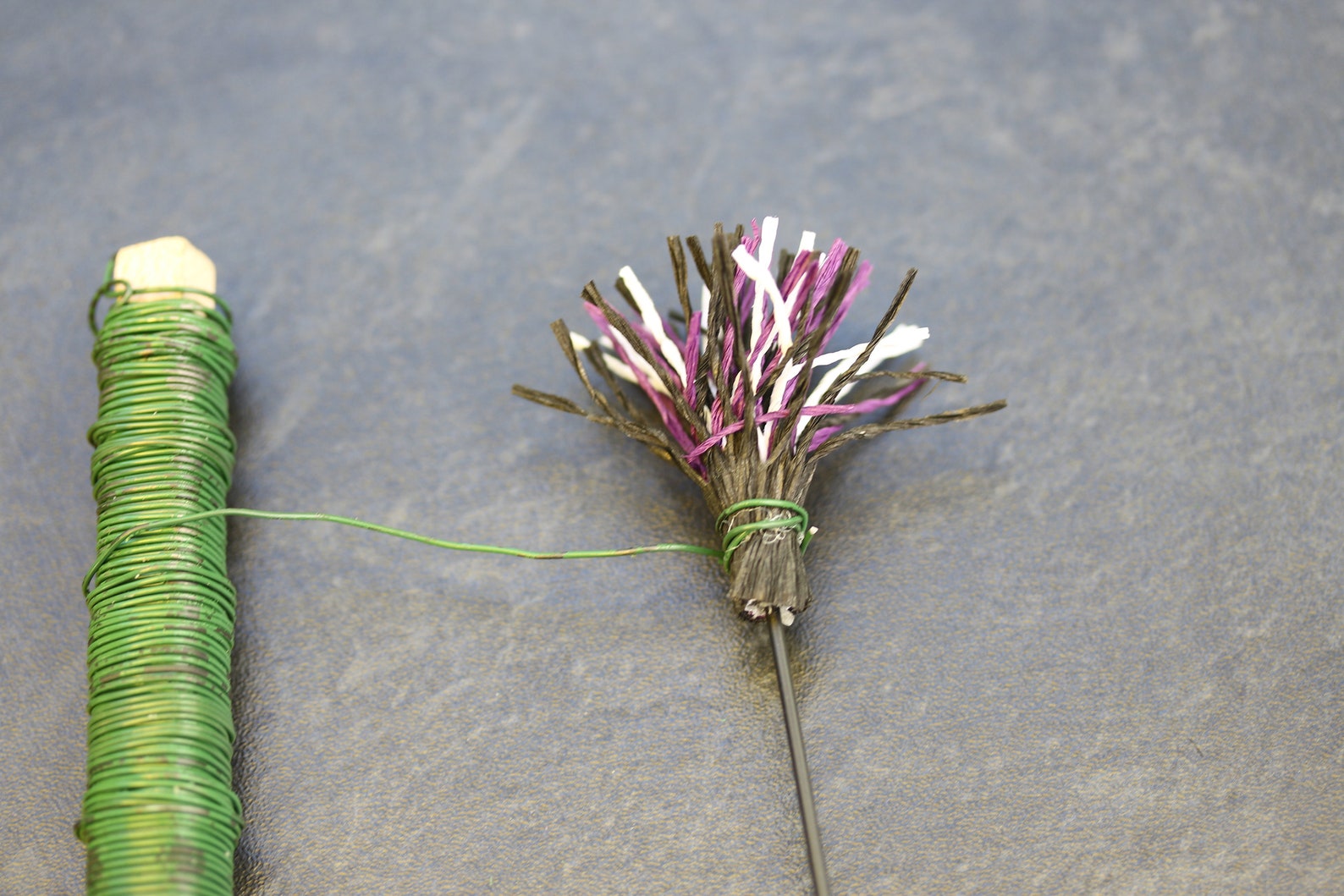 Bouquet of Handmade Cornflowers From Crepe Paper & Grasses / - Etsy