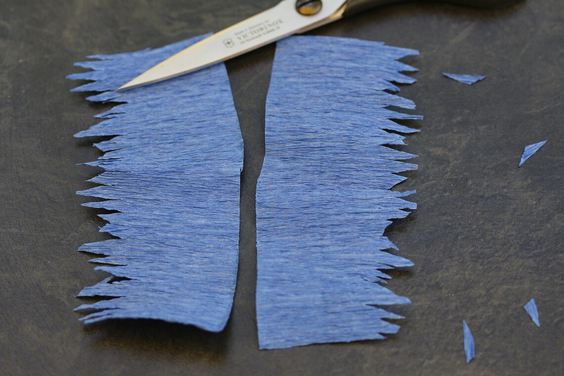 Bouquet of Handmade Cornflowers From Crepe Paper & Grasses / - Etsy