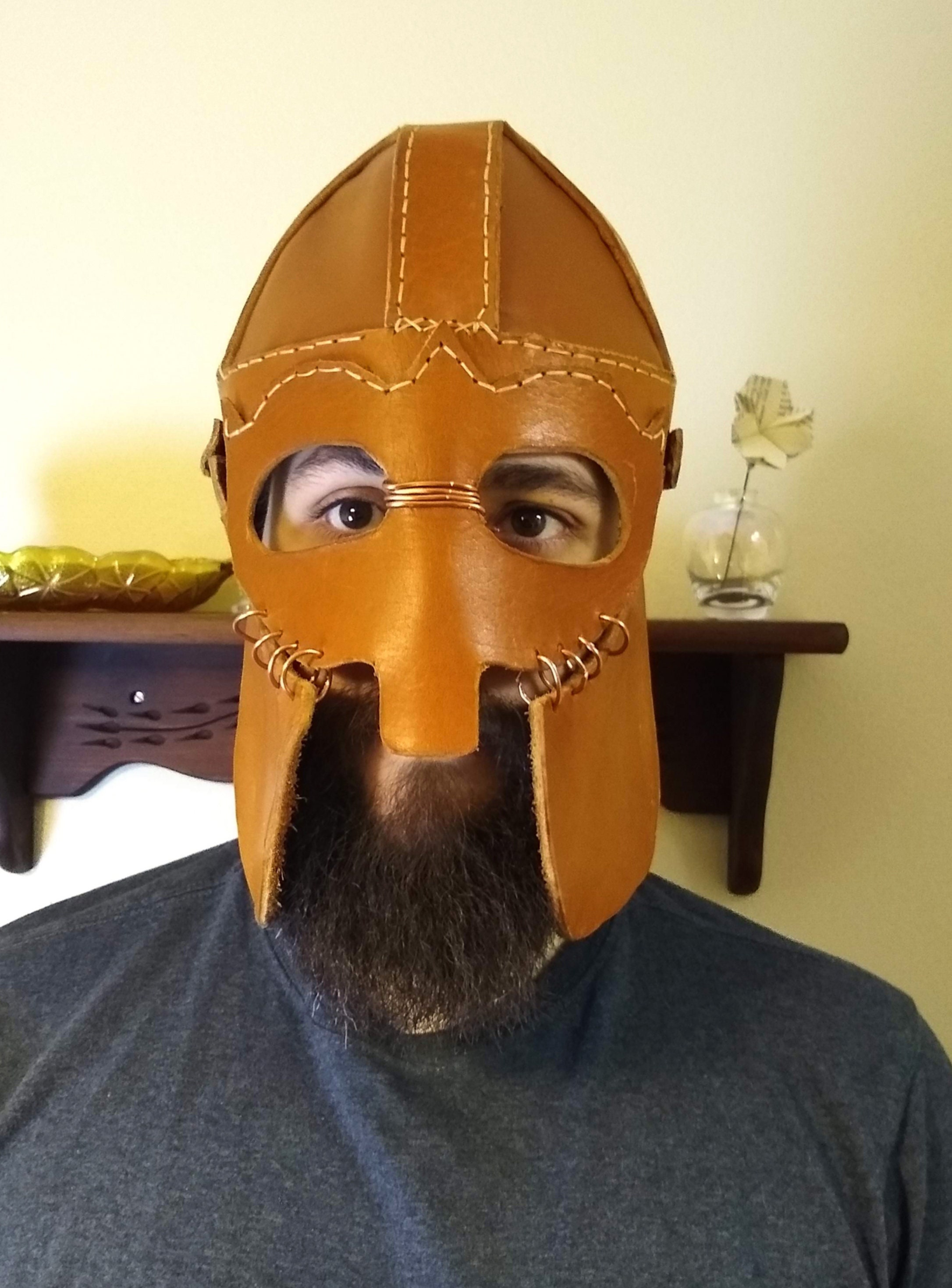 Historically Inspired Leather Viking Helmet - Etsy