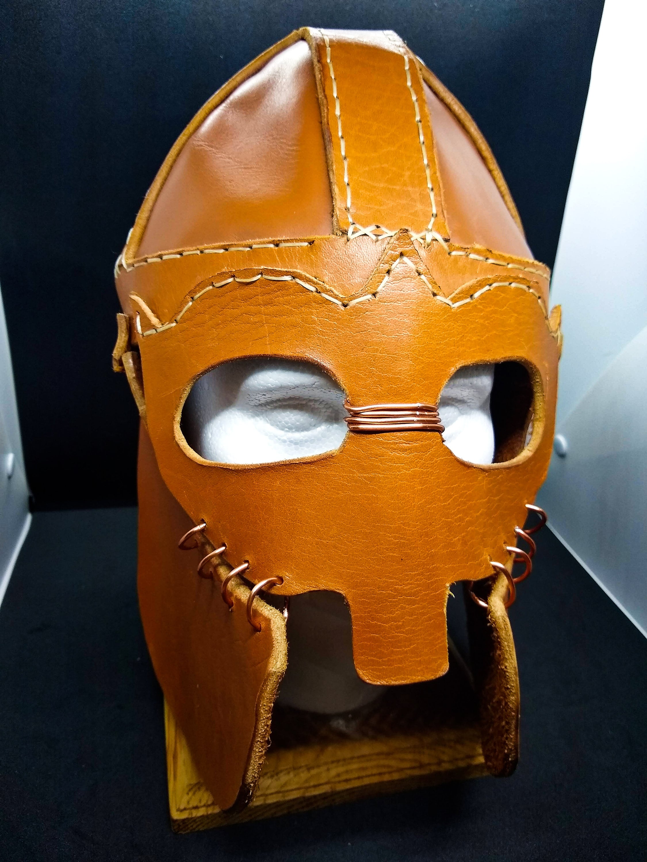 Historically Inspired Leather Viking Helmet | Etsy