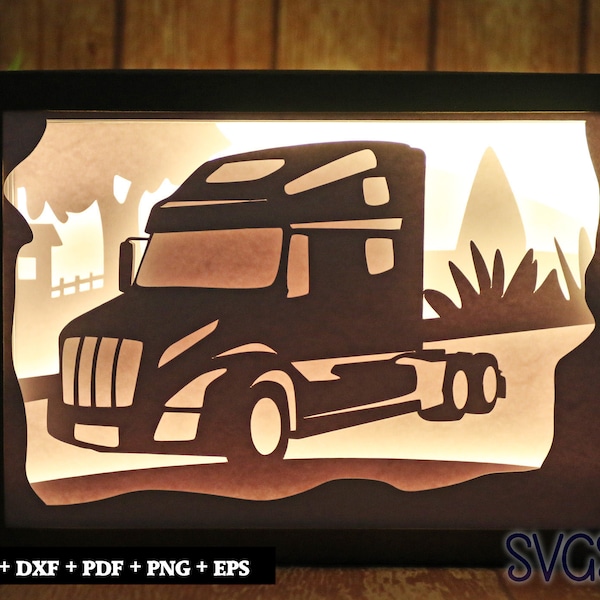 Truck Light Box Template - Etsy