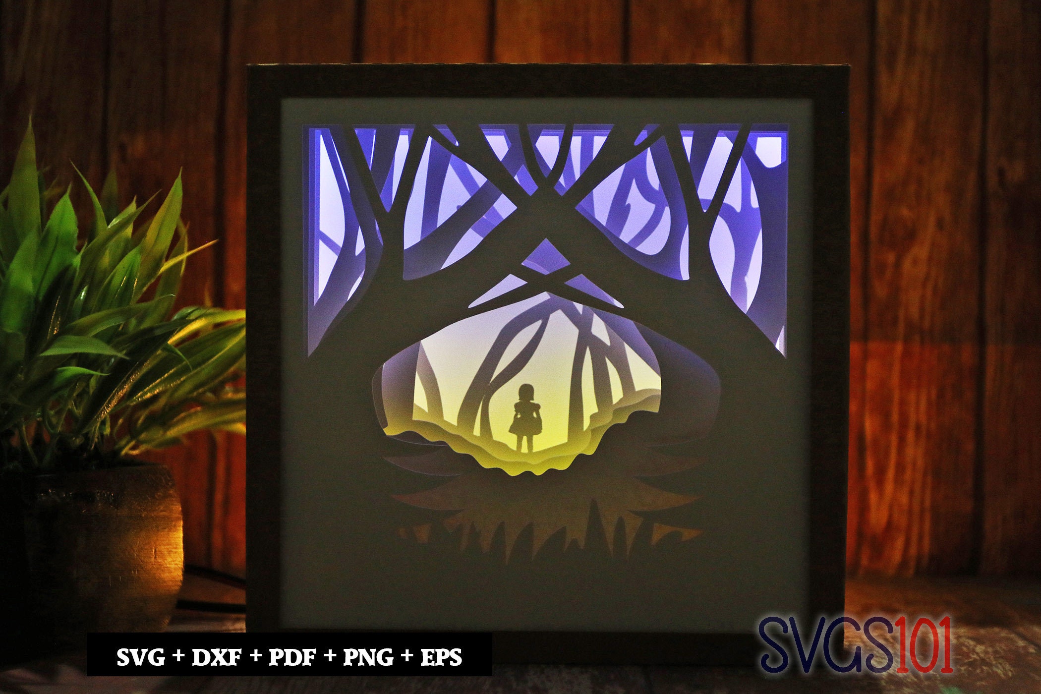 Design & Templates 9x9 Square Shadow Box SVG Mother and Children Paper ...