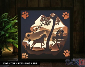 Hunting Shadow Box Svg - Etsy